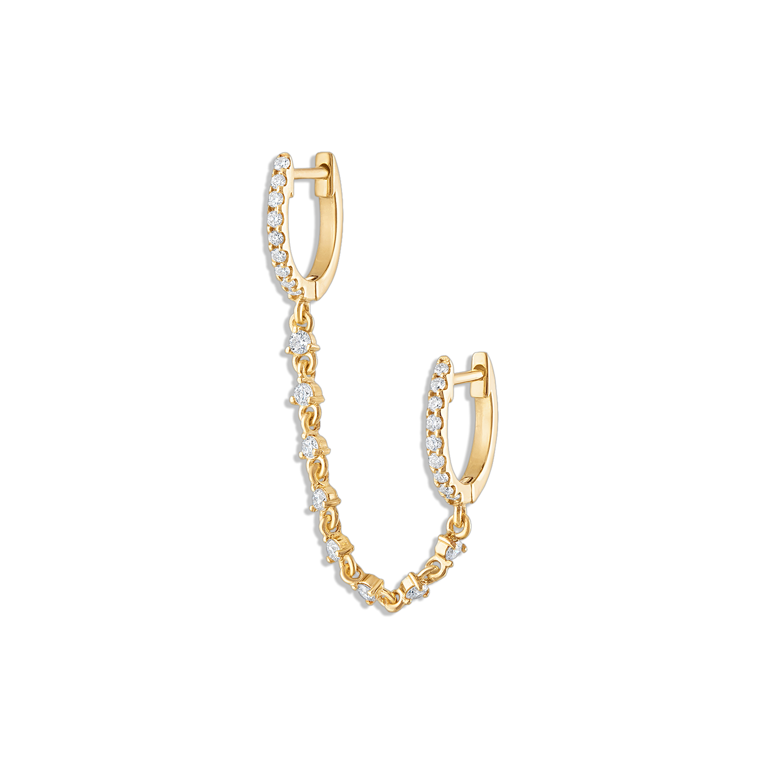 Diamond Chain Huggie | Alexa Leigh