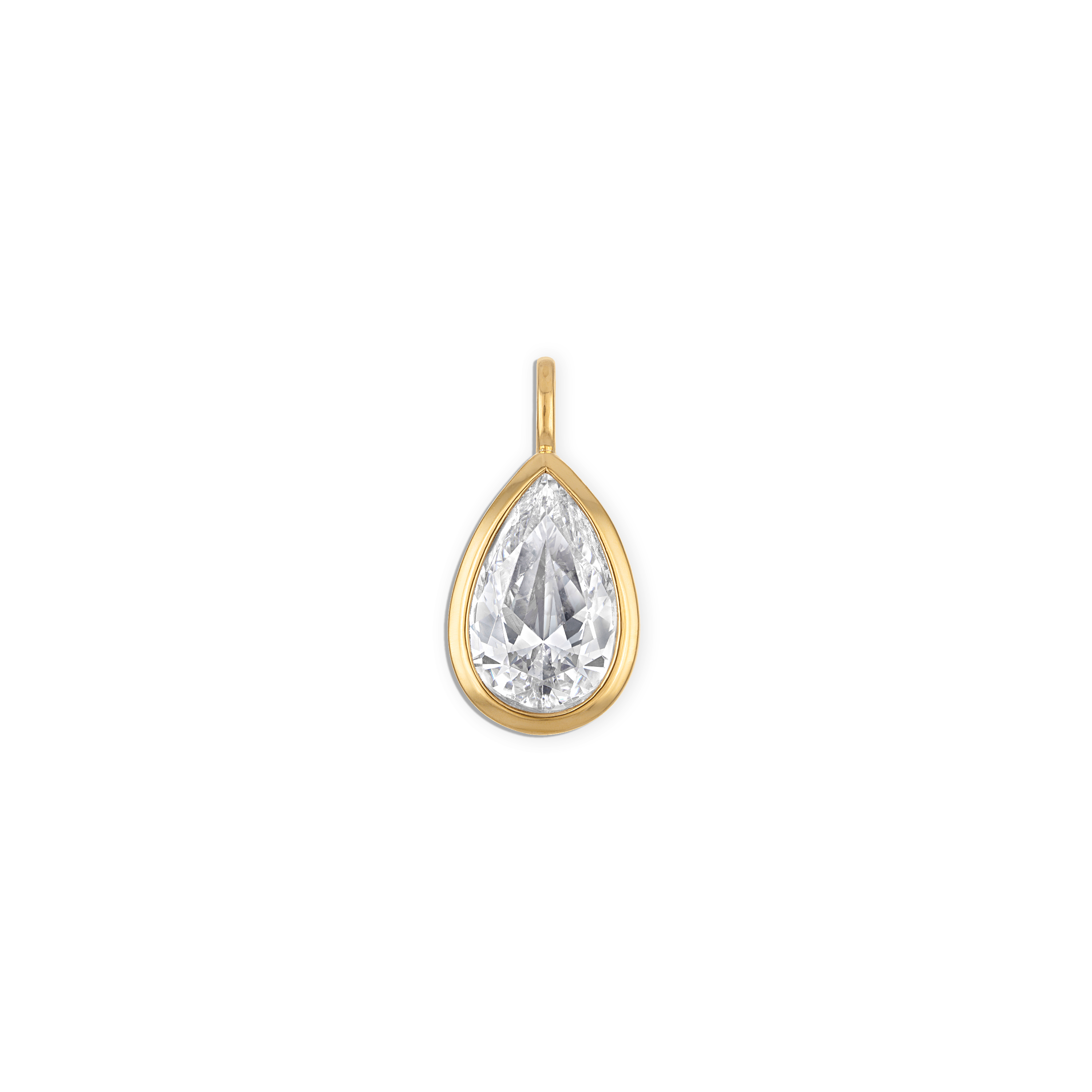 Large Bezel Pear Pendant | Alexa Leigh