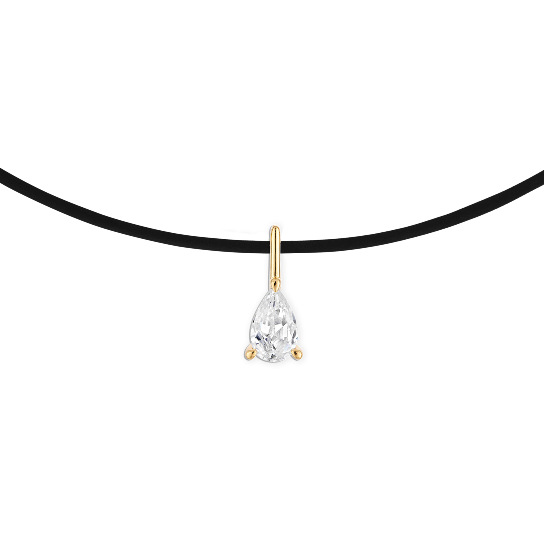 Linea Pear Rubber Necklace – Alexa Leigh