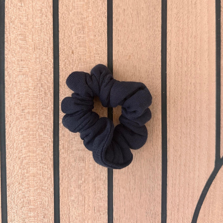 Navy Cotton Hair Scrunchie – Alexa Leigh