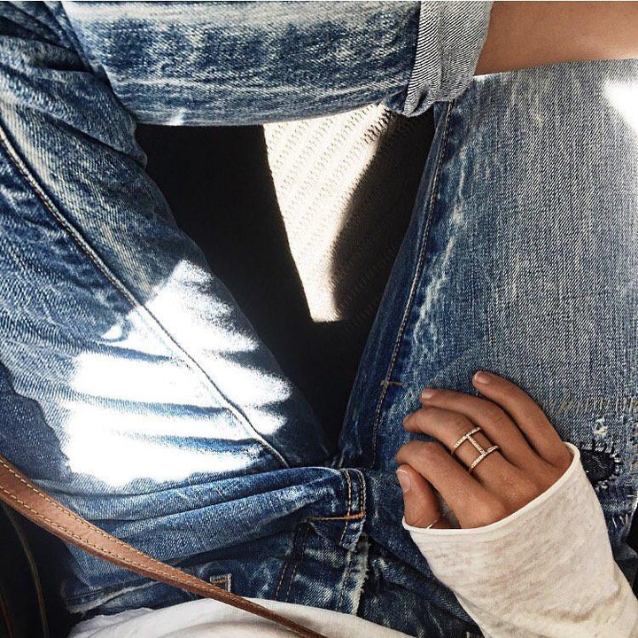 Gold Pavé Diamond Elijo Ring – Alexa Leigh